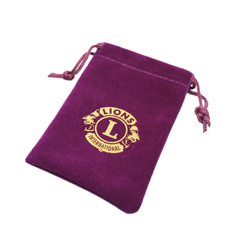 Custom Logo Printed Velvet Pouches Drawstring Velvet Bag for Jewelry ...