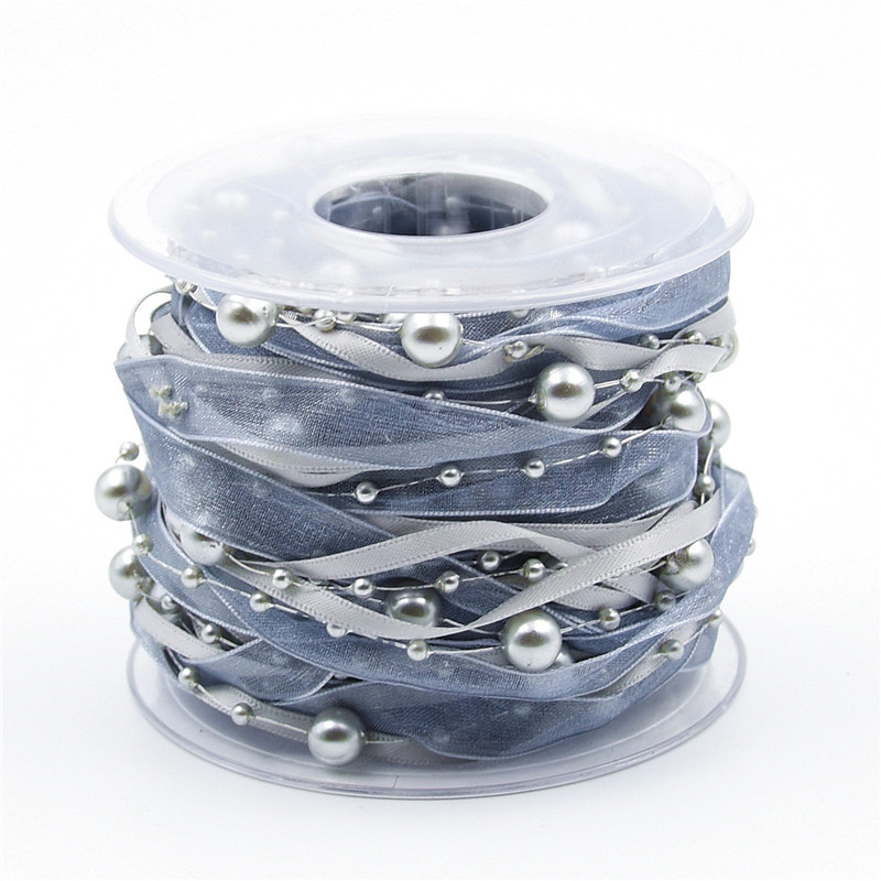 10mm Decorative Ribbon Pearl Ribbon Organza Ribbon | MingRibbon.com