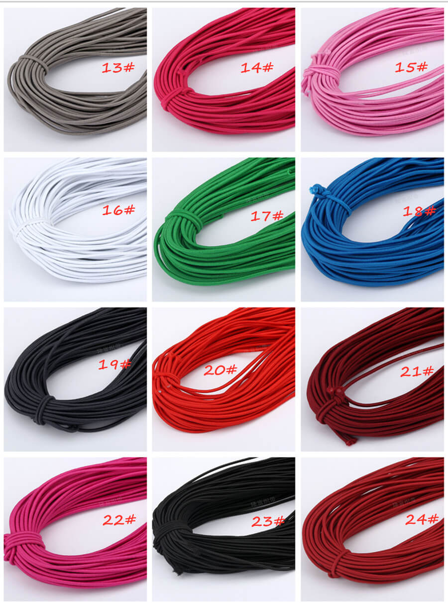 Ready stock 2mm wide colorful elastic cord