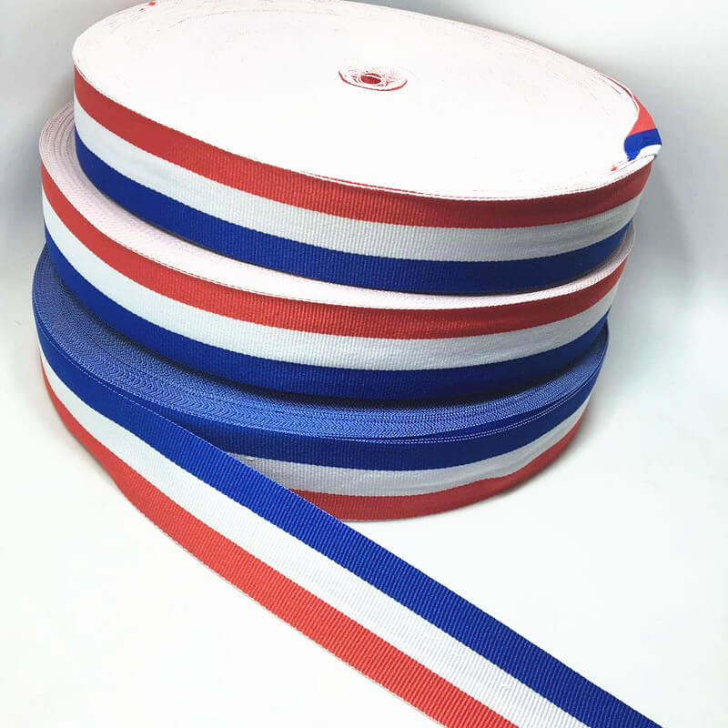 red white blue ribbon, country flag ribbon | MingRibbon.com